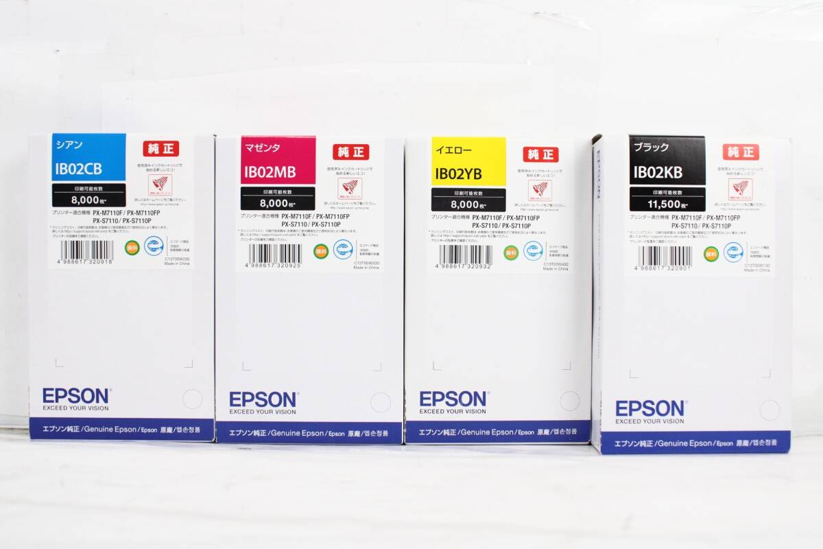 Yahoo!オークション - 未使用 EPSON 純正 インクカートリッジ IB02 4色...