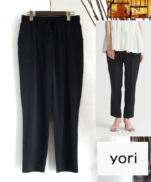 yori/ヨリ/スプリングイージーブラックサテンスティックパンツ/15 770円 税込(ボトムス)｜売買されたオークション情報、yahooの商品情報をアーカイブ公開 - オークファン ...