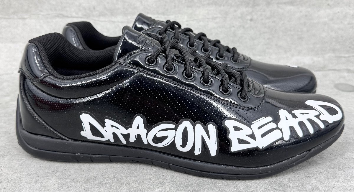 品 DRAGON BEARD ドラゴンベアード グラフィックロゴ エナメル パンチング ラメ ローカット スニーカー DB-2214 27.0cm 黒 箱付(27.0cm)｜売買された ...