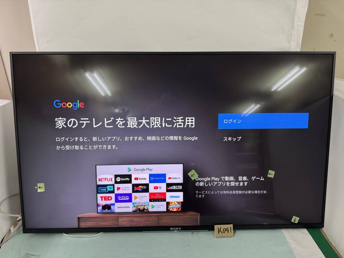 Yahoo!オークション - 【訳あり】K041 SONY BRAVIA 49型 LED 4K液晶...
