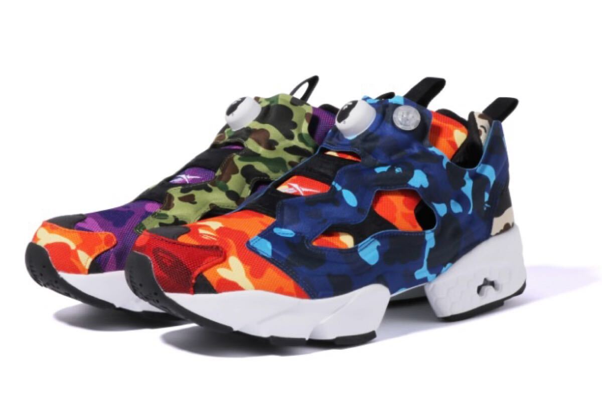 Yahoo!オークション - BAPE x Reebok COLOR CAMO CRAZY INSTAPUMP FURY...