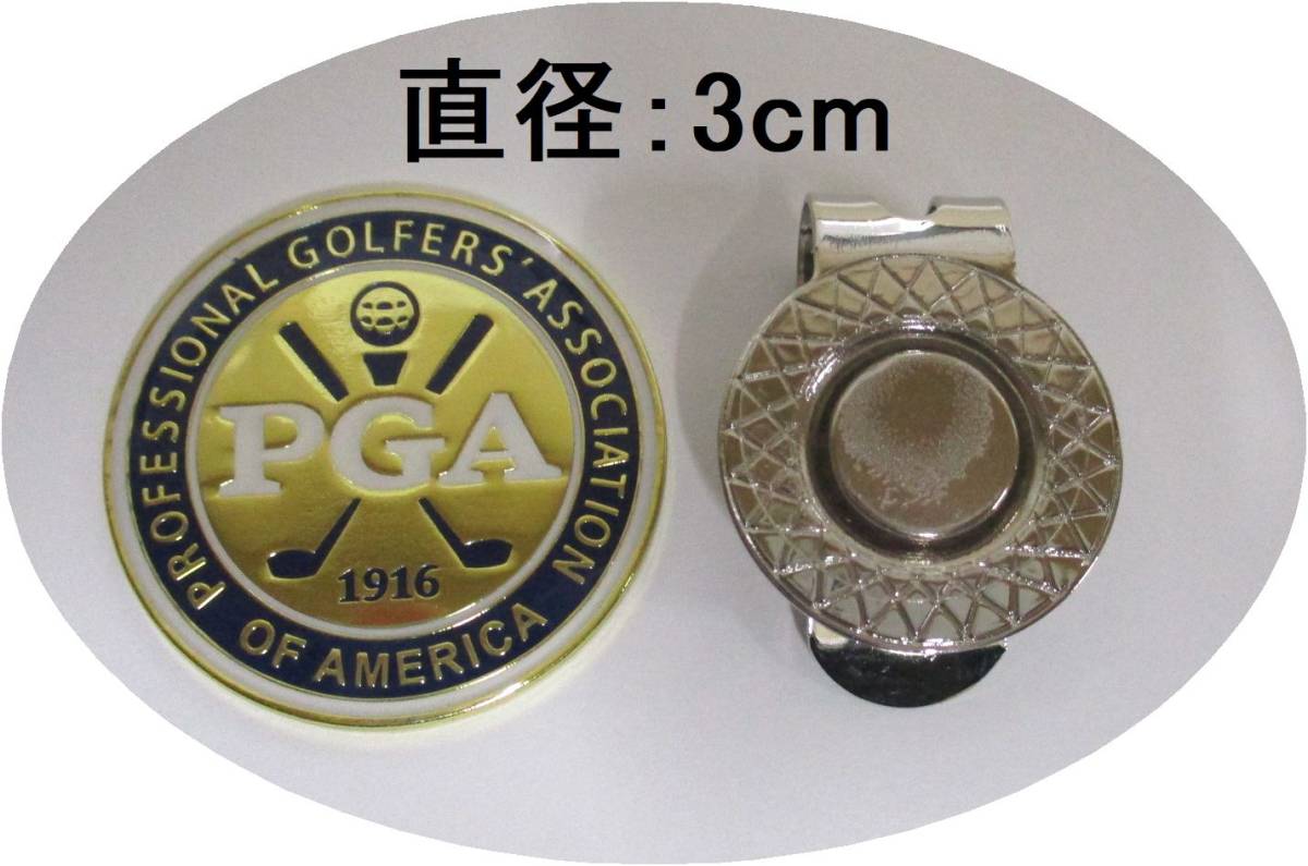 Yahoo!オークション - PGA 1916 ゴールド ゴルフ ボールマーカー クリ...