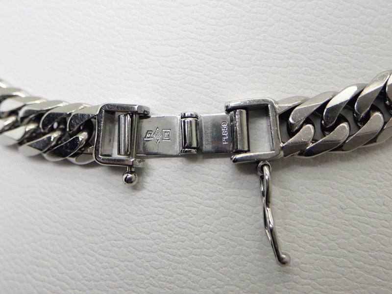 Yahoo!オークション - Pt850 プラチナ 喜平/キヘイ 6面ダブル/W6面 60c...