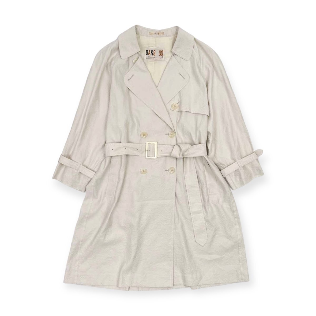 Yahoo!オークション - DAKS ダックス 薄手 ライト トレンチコート サイ...
