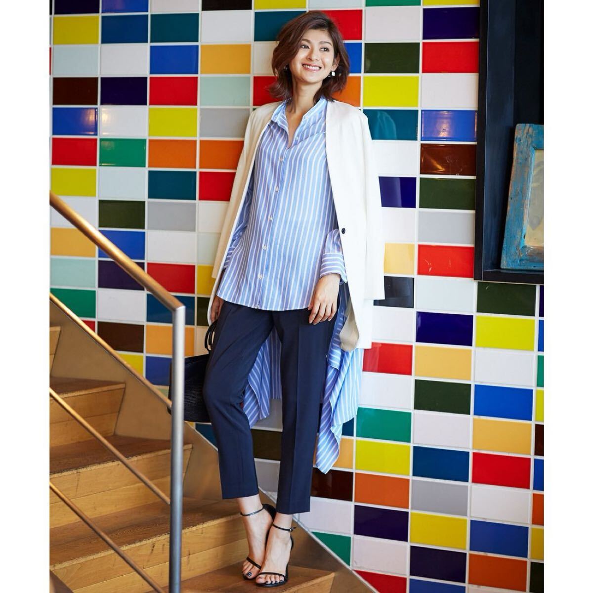 Yahoo!オークション - ICB アイシービー ladies レディース シャツワン...