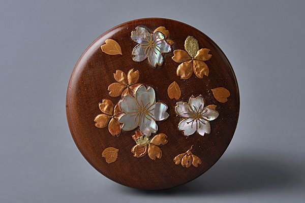 Yahoo!オークション - t-k410【和み】茶道具 芳斎 桜模様螺鈿棗 検 茶...