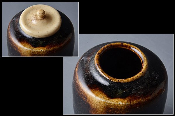 Yahoo!オークション - k565【和み】茶道具 時代 古瀬戸飴釉肩衝茶入 検...