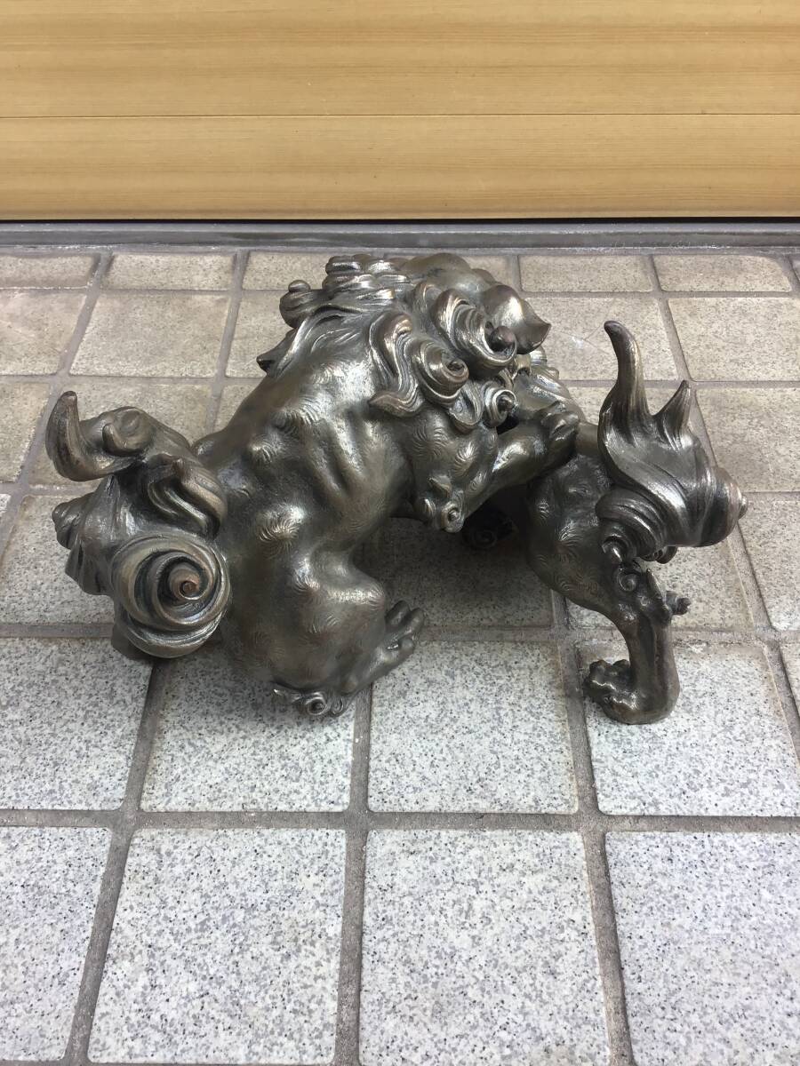 Yahoo!オークション - 銀製唐獅子置物 9.3kg