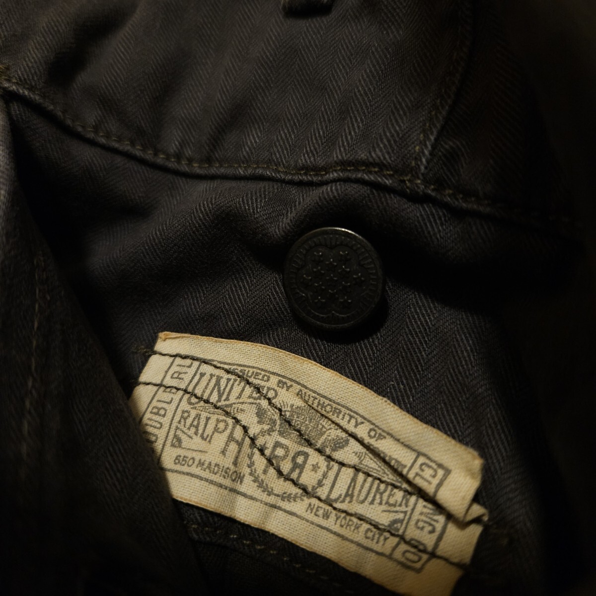 Yahoo!オークション - 【新品】 RRL 13 Star Black Garment Dye HBT Fi...