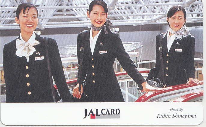 Yahoo!オークション - JALCARD 日本航空／CA制服 スチュワーデス...
