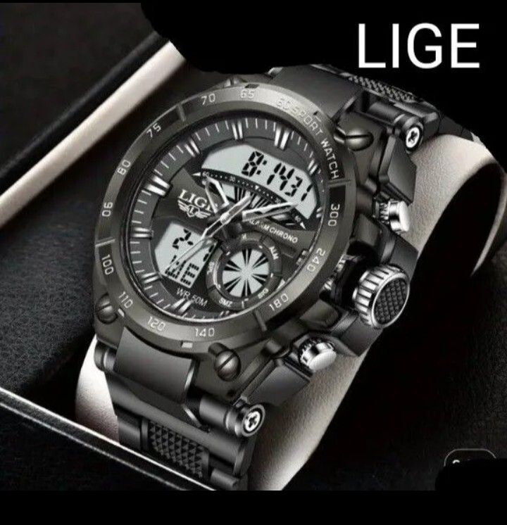 Yahoo!オークション - LIGE スポーツ腕時計 50m防水 ダイバーウォッチ ...