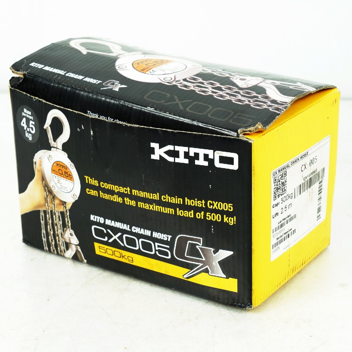 KITO キトー 手動 チェーンブロック CX形 荷重500kg 0.5t CX005 K6725(その他)｜売買されたオークション情報、yahooの商品情報をアーカイブ公開 - オークファン ...
