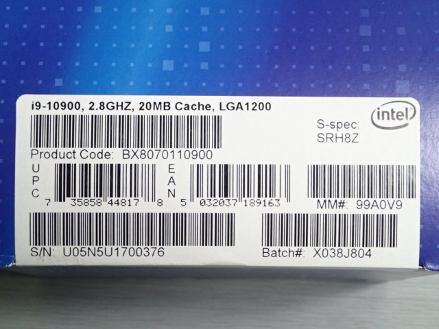 Yahoo!オークション - CPU intel i9-10900 2.8GHz 20MBキャッシュ LGA1...