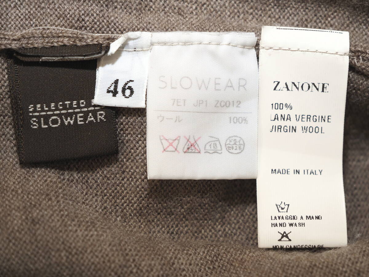 Yahoo!オークション - ZANONE ザノーネ Vネックウールニット46グレーベ...