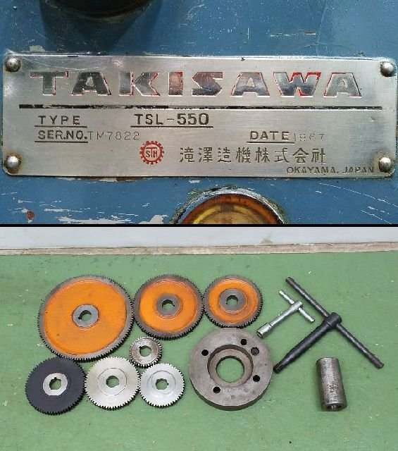 Yahoo!オークション - TAKISAWA タキサワ 精密旋盤 TSL-550 汎用旋盤 ...