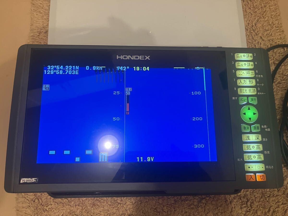 Yahoo!オークション - HONDEXホンデックス9型ワイドGPSデジタル魚探PS-...