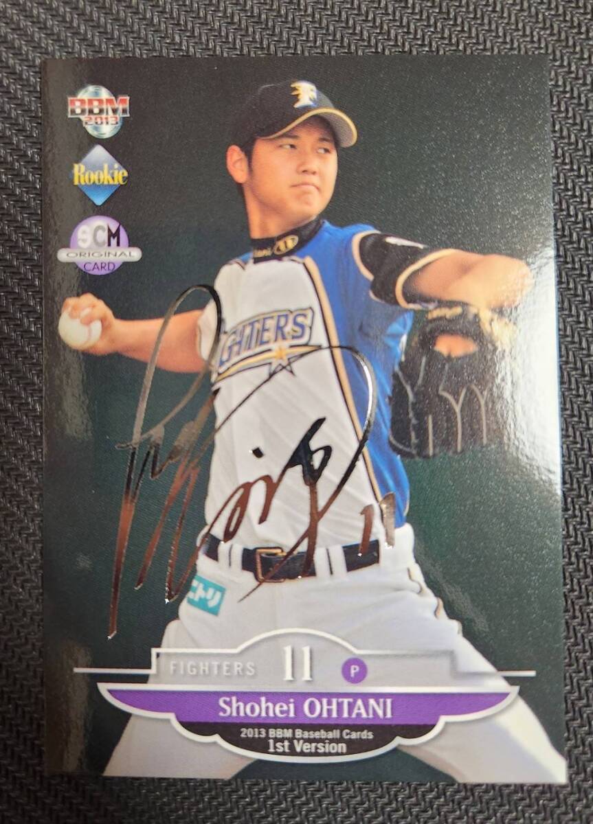 2013 BBM Baseball Cards 1st Version Rookie FIGHTERS 11 大谷翔平 SHOHEI OHTANI 銀箔サインカード 北海道日本ハムファイターズ ...
