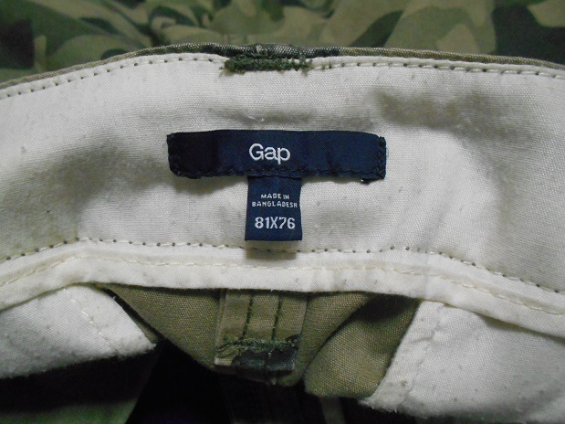 Yahoo!オークション - GAP ギャップ 迷彩 カーゴパンツ カモフラ W81 ...