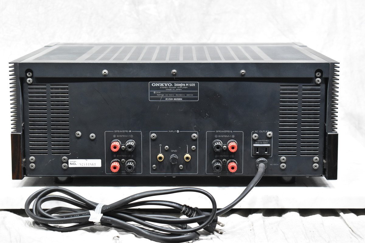 Yahoo!オークション - 【J】ONKYO Integra M-509 ステレオパワーアンプ...