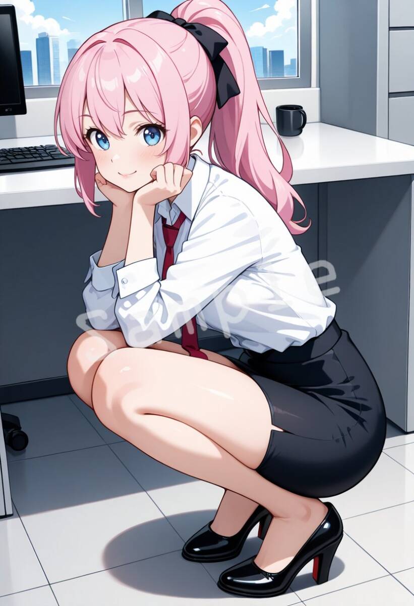 Yahoo!オークション - オリジナル ピンク髪 OL オフィスレディ ユニフ...