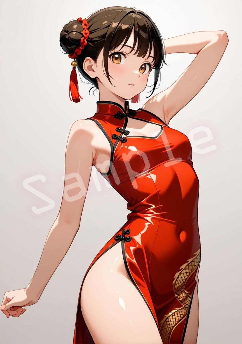 Yahoo!オークション - A509 グラビア グラドル 茶髪 お団子 チャイナド...