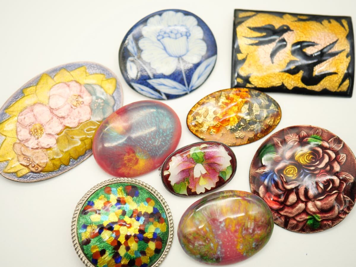 Yahoo!オークション - 【B98】焼き物系 ブローチ 七宝焼 九谷焼 九谷焼...