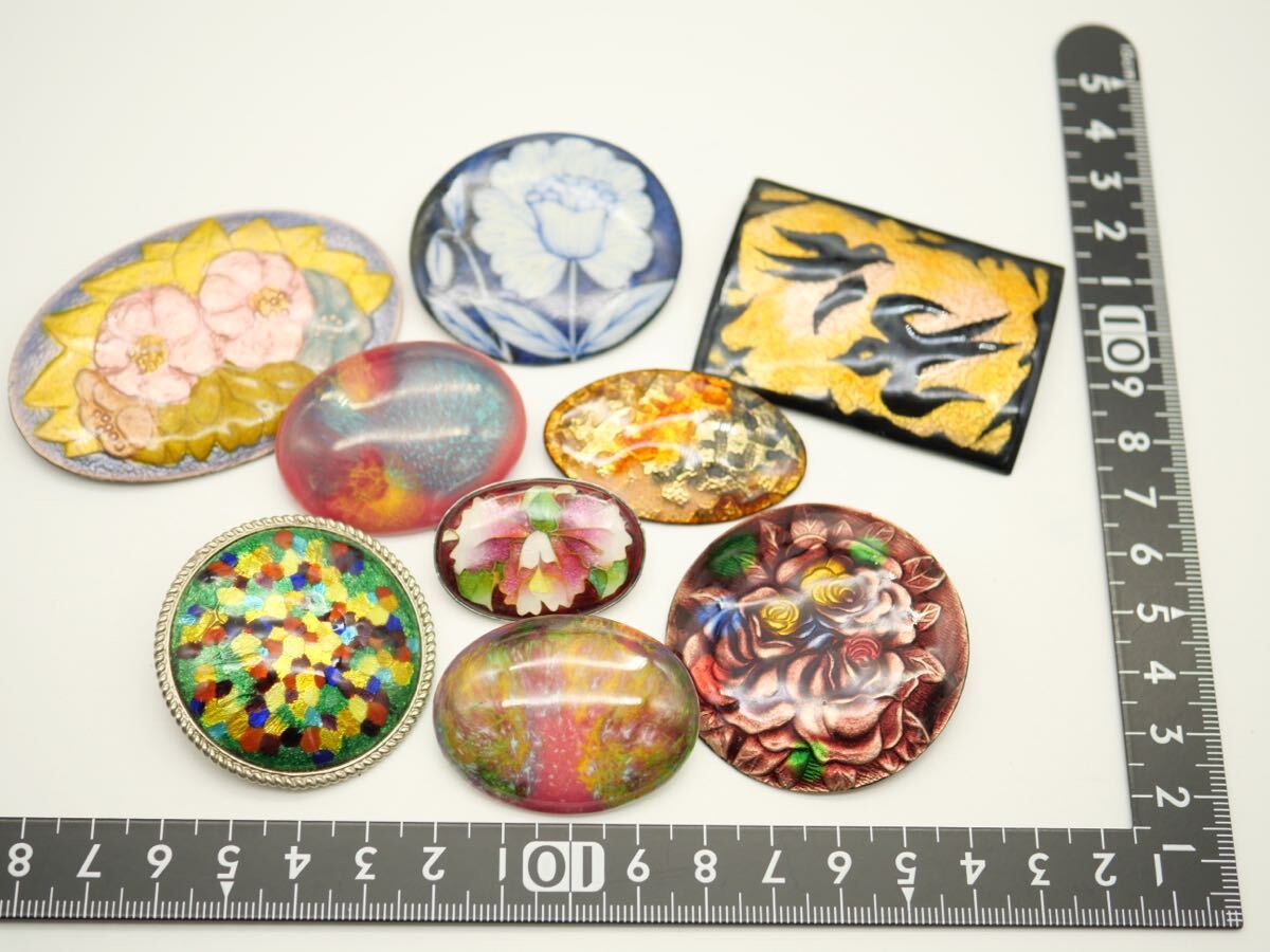 Yahoo!オークション - 【B98】焼き物系 ブローチ 七宝焼 九谷焼 九谷焼...