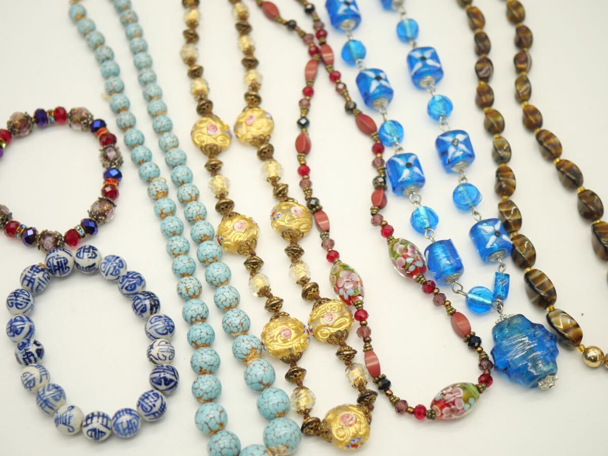 Yahoo!オークション - 【C69】ガラス ネックレス ブレスレット ヴェネ...