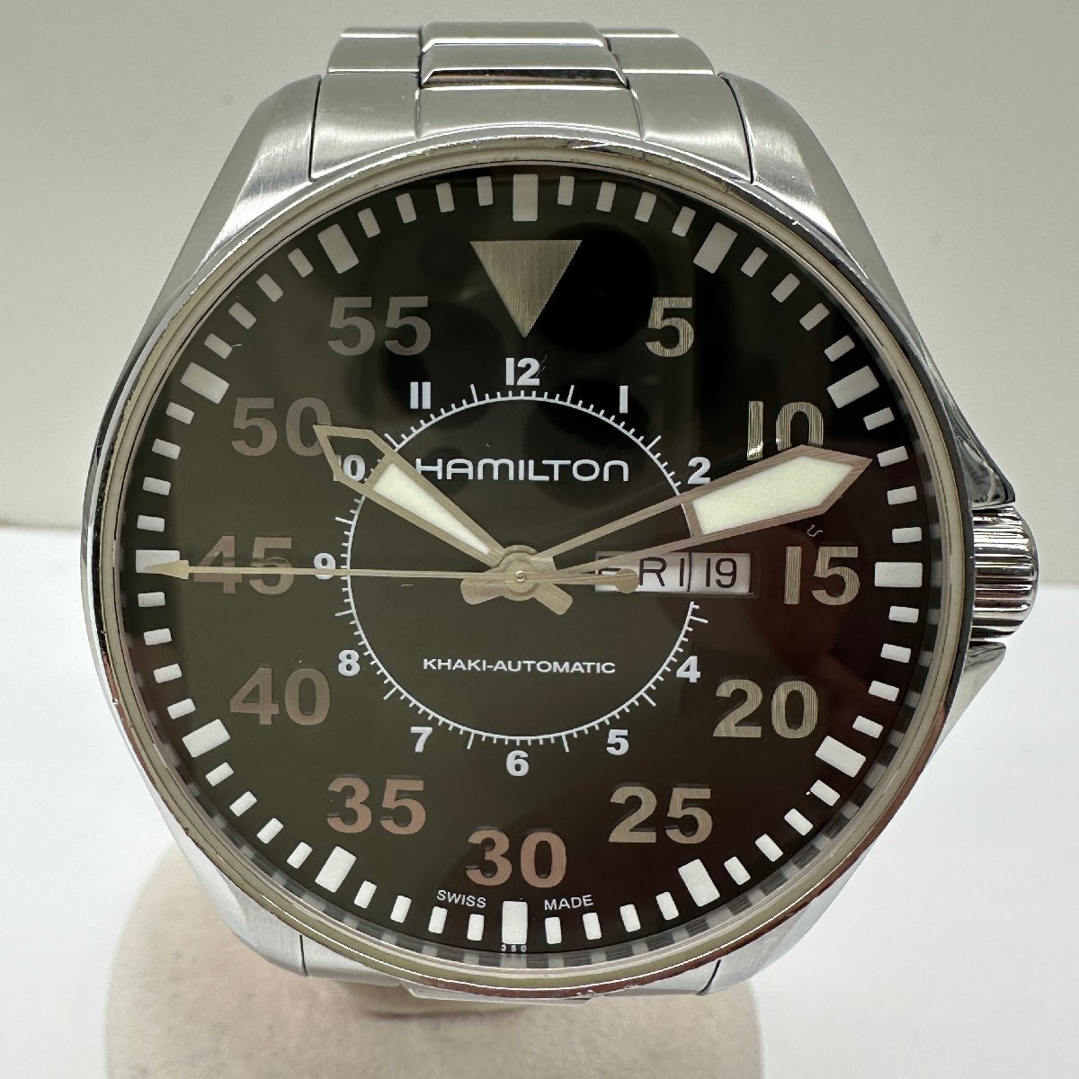 Yahoo!オークション - 稼働品 HAMILTON ハミルトン H647150 カーキパイ...