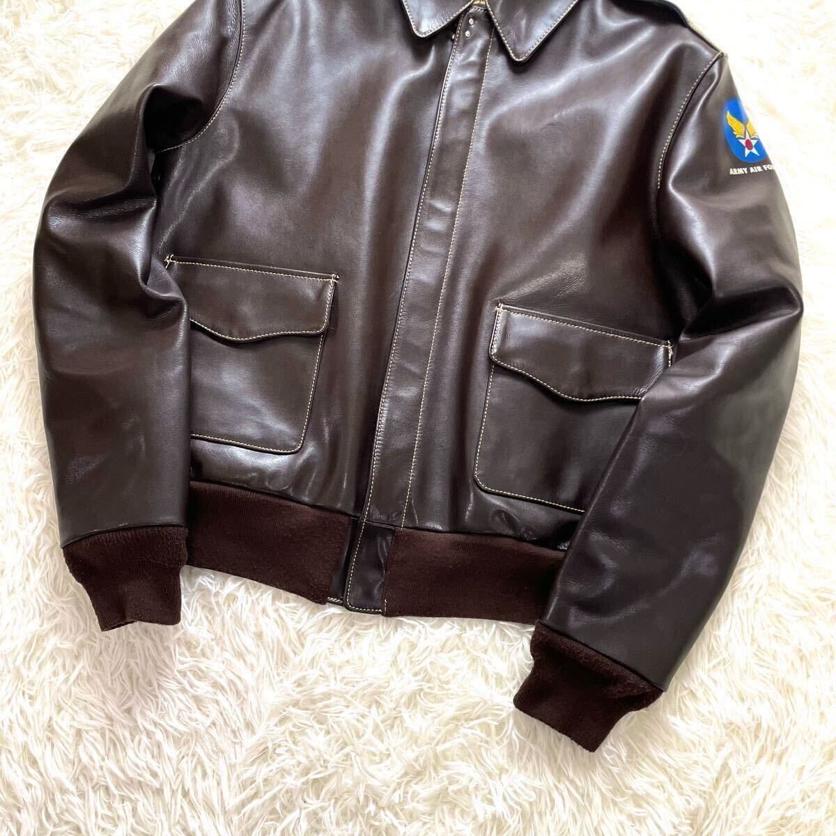 未使用級/希少42サイズ】MORGAN モーガン A-2フライトジャケット 未使用級/希少42サイズ】MORGAN モーガン A-2フライトジャケット