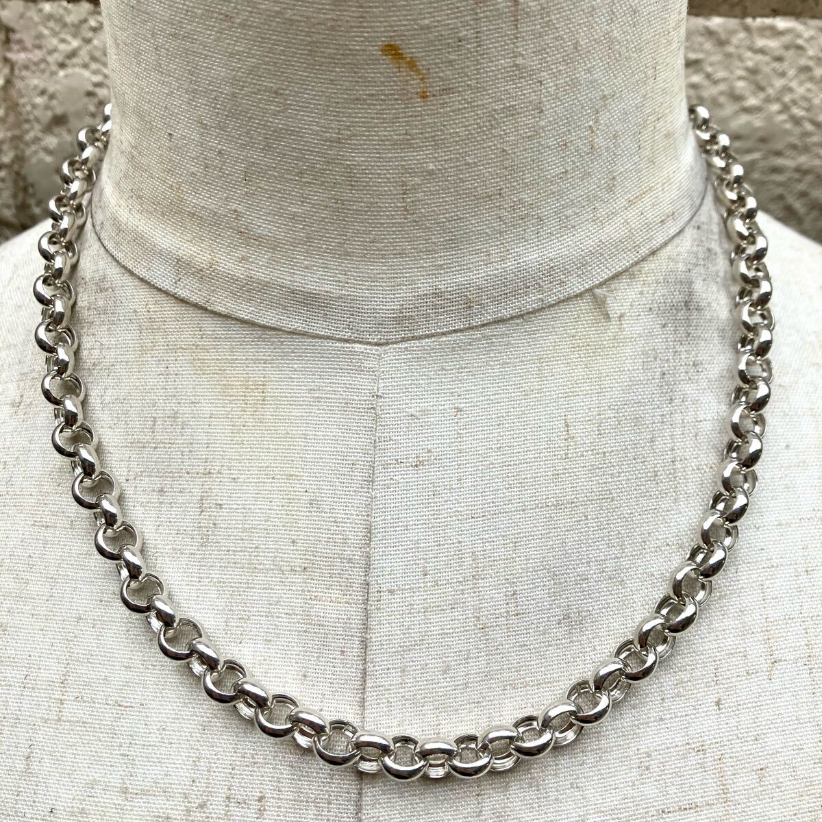 Yahoo!オークション - SILVER925 ESCARGOT CHAIN MANTEL NECKLACE/シル...