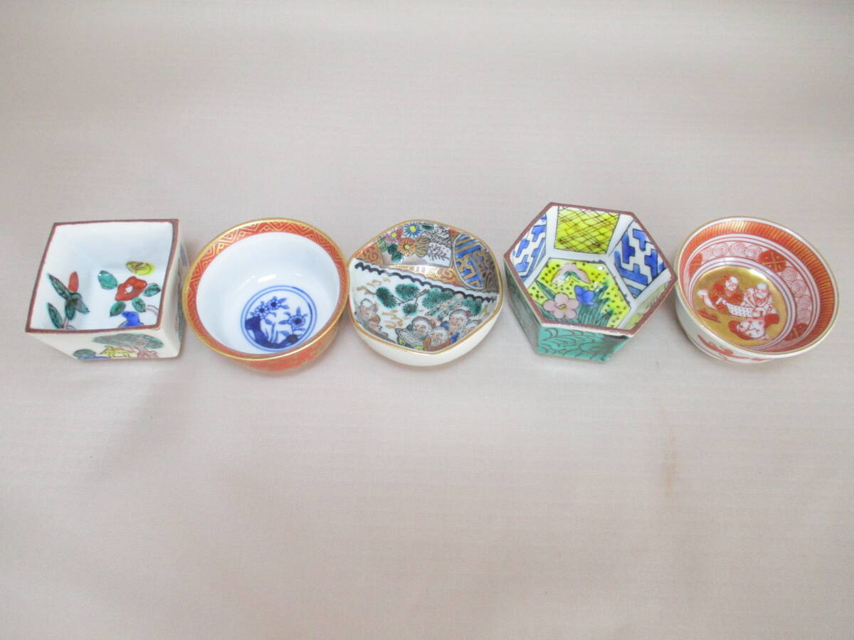 Yahoo!オークション - J003 九谷焼 時代盃 5客 /ヴィンテージ古物