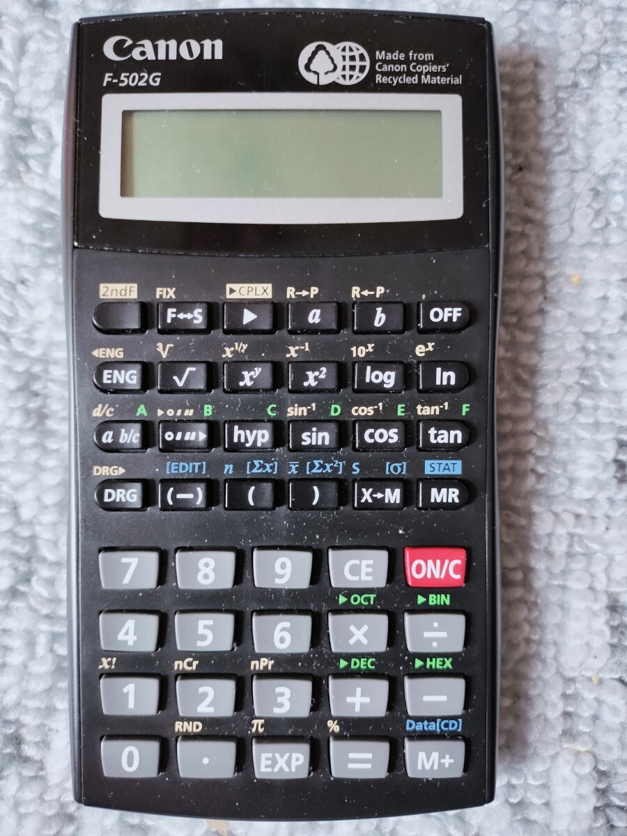 Yahoo!オークション - 【オマケ付 ワケ有】関数電卓 canon F-502G 中古...