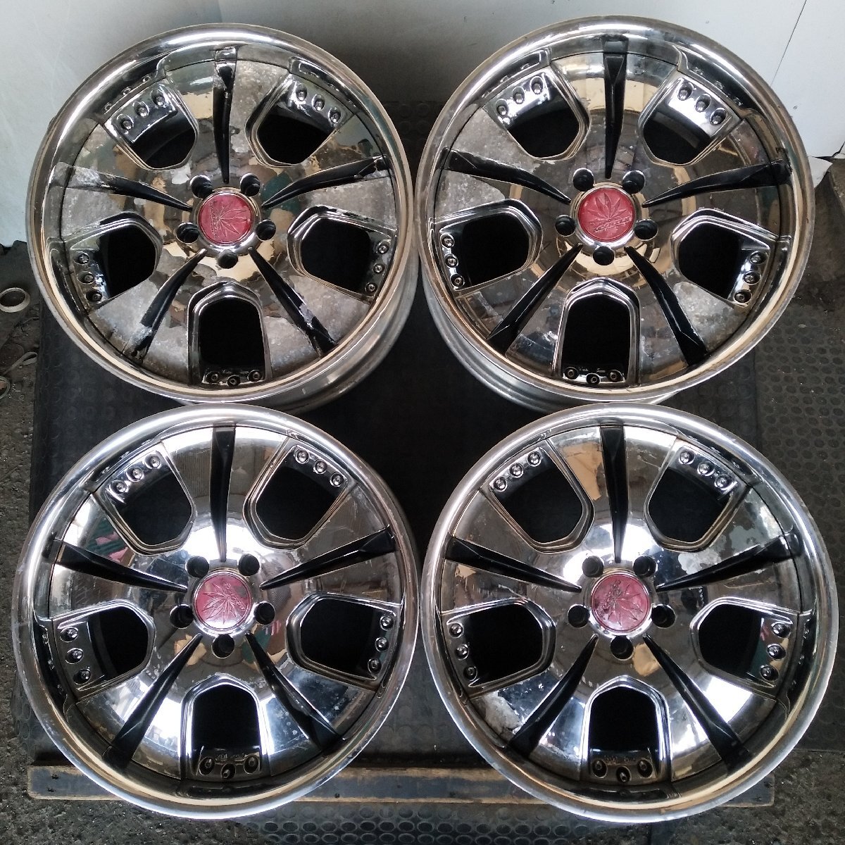 Yahoo!オークション - T2-249【4本価額】【19x8J 5x114.3 ET+38 ハブ73...