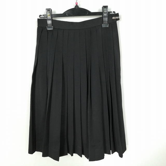 Yahoo!オークション - 1円 スクールスカート 冬物 w63-丈63 黒 中学 高...