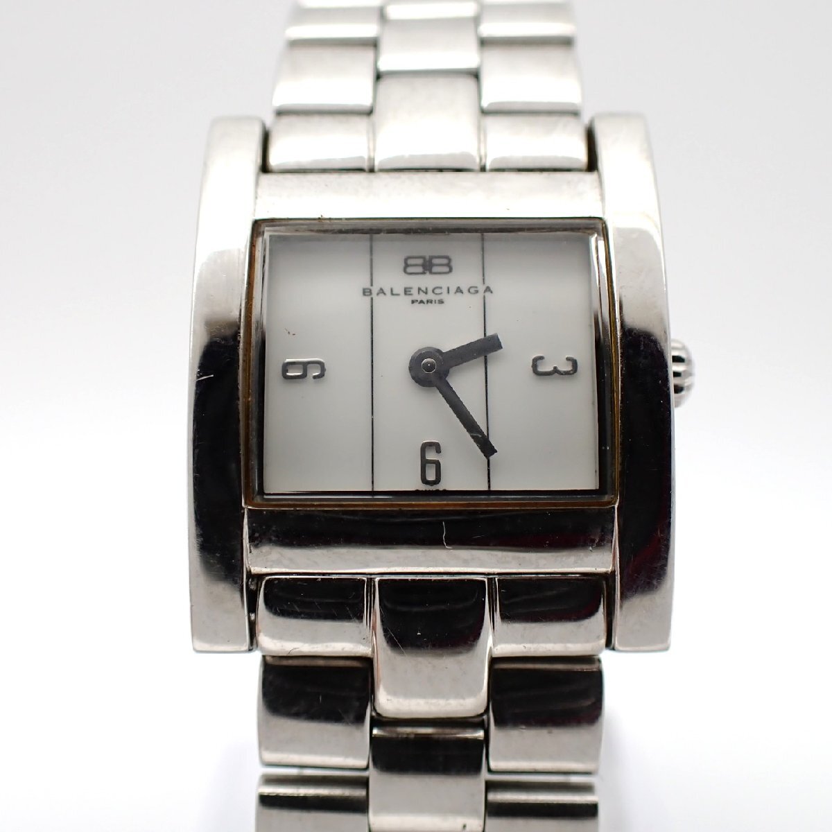 Yahoo!オークション - \1 稼働 バレンシアガ 2538 ホワイト クオーツ ...