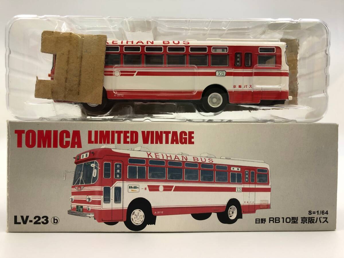Yahoo!オークション - ) 1/64 LV-23b 日野 RB10型 京阪バス レッド×...