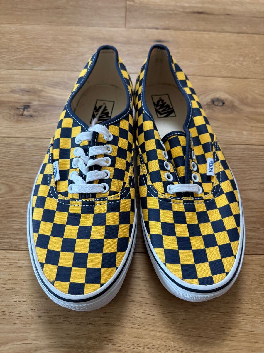 Yahoo!オークション - vansスニーカー チェッカー 紺黄色 US11 未使用