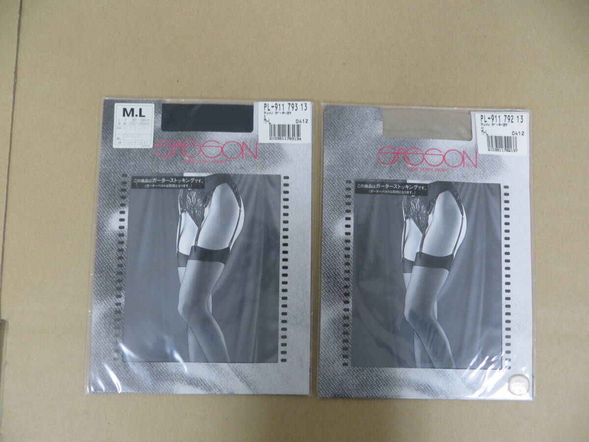 Yahoo!オークション - 未開封品 SASSON サッソン ガーターストッキング...