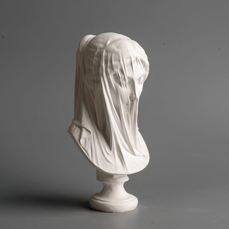 Yahoo!オークション - b23『ベールの下の少女』石膏像 スケッチ美術 高...