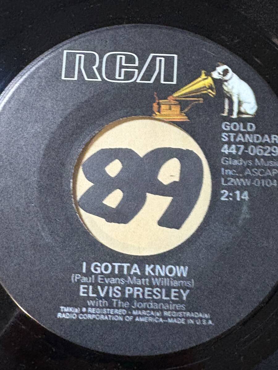 Yahoo!オークション - 試聴 ELVIS PRESLEY I GOTTA KNOW 両面NM