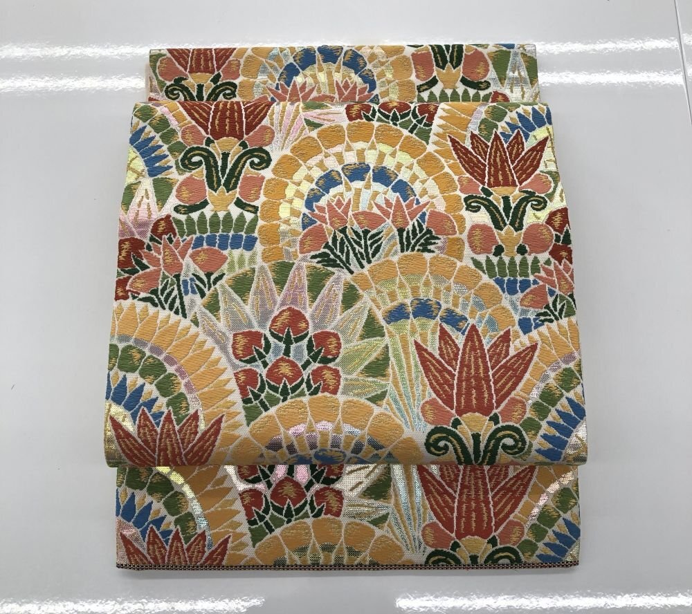 ○未使用極上品 龍村美術織物 たつむら 袋帯 豊花楽園錦 金銀糸 ○未使用極上品 龍村美術織物 たつむら 袋帯 豊花楽園錦 金銀糸