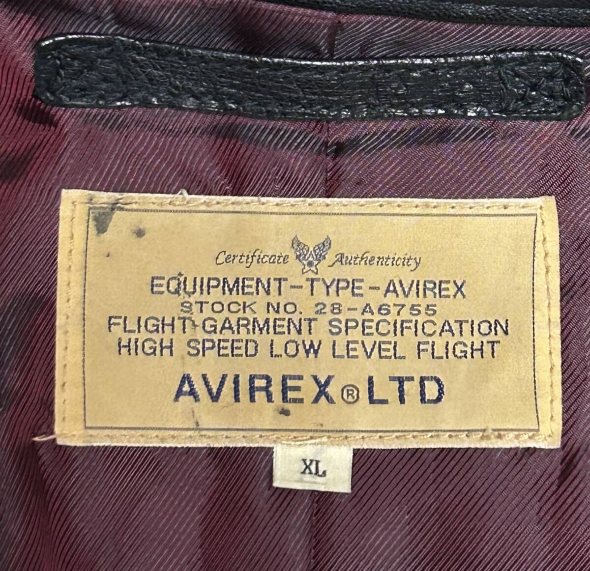 Yahoo!オークション - 良品④AVIREX【XL】革ジャンパッチ付 ハーレーgp...