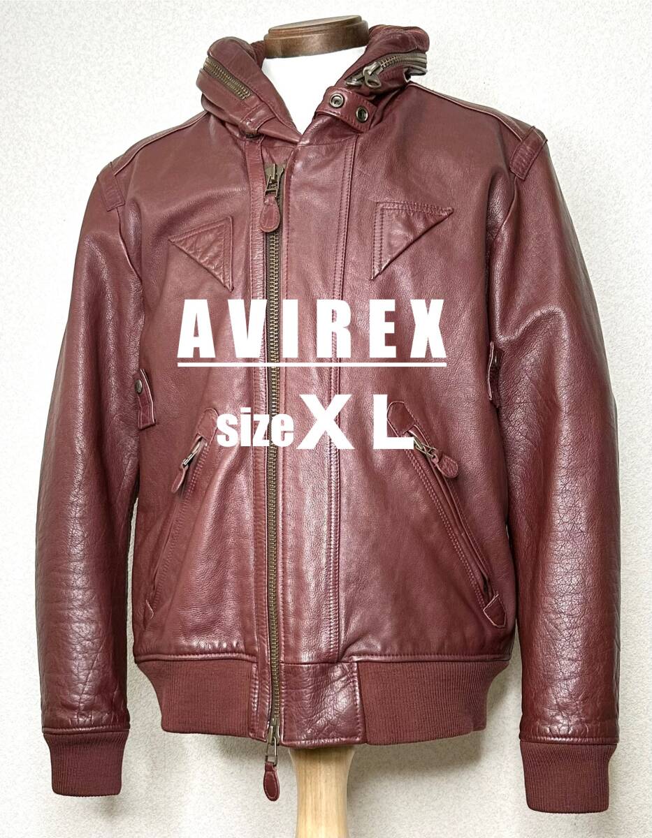 Yahoo!オークション - 美品③AVIREX【XL】牛革B-15 ハーレーgpz TOPGUN...