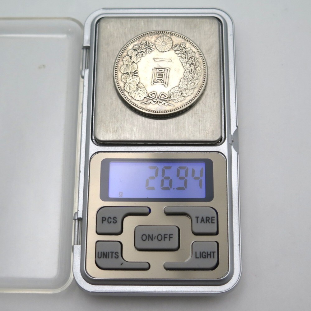 Yahoo!オークション - 1円〜 一圓銀貨 明治30年 量目 約26.94g 貨幣 硬...
