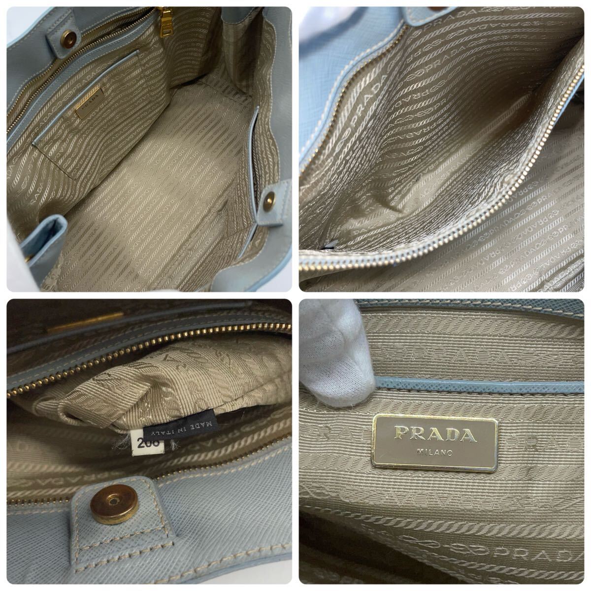 Yahoo!オークション - 1円 PRADA プラダ ガレリア ハンドバッグ サフィ...