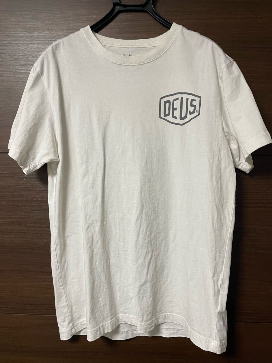 Yahoo!オークション - 送料無料 deus デウス Tシャツ ホワイト 半袖シ...