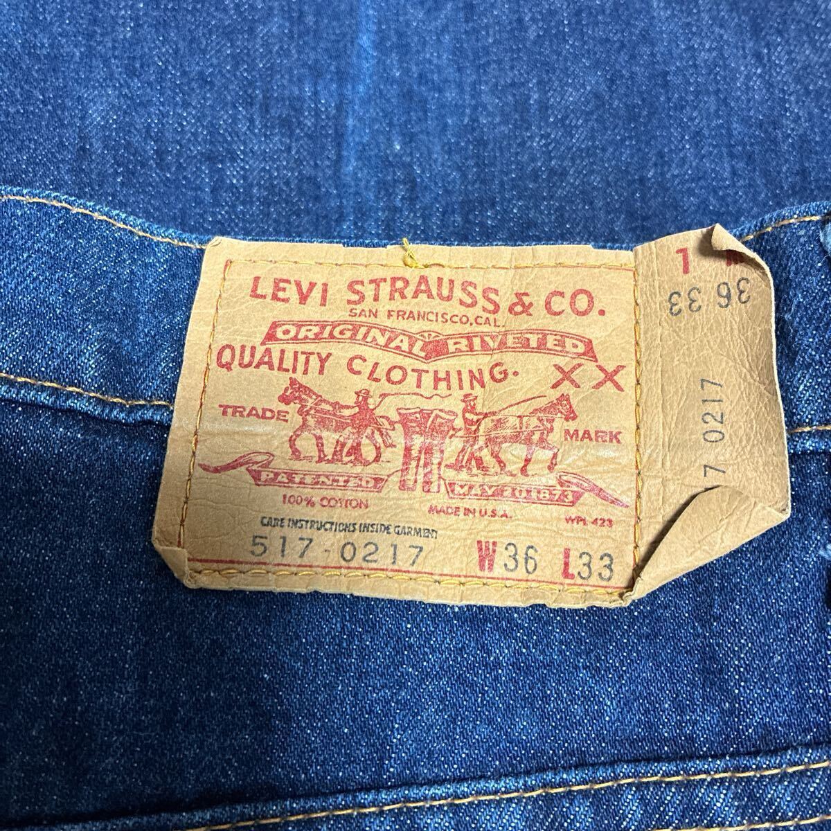Yahoo!オークション - 濃紺 Levi's 517 66前期 W36 リーバイス 571 501...