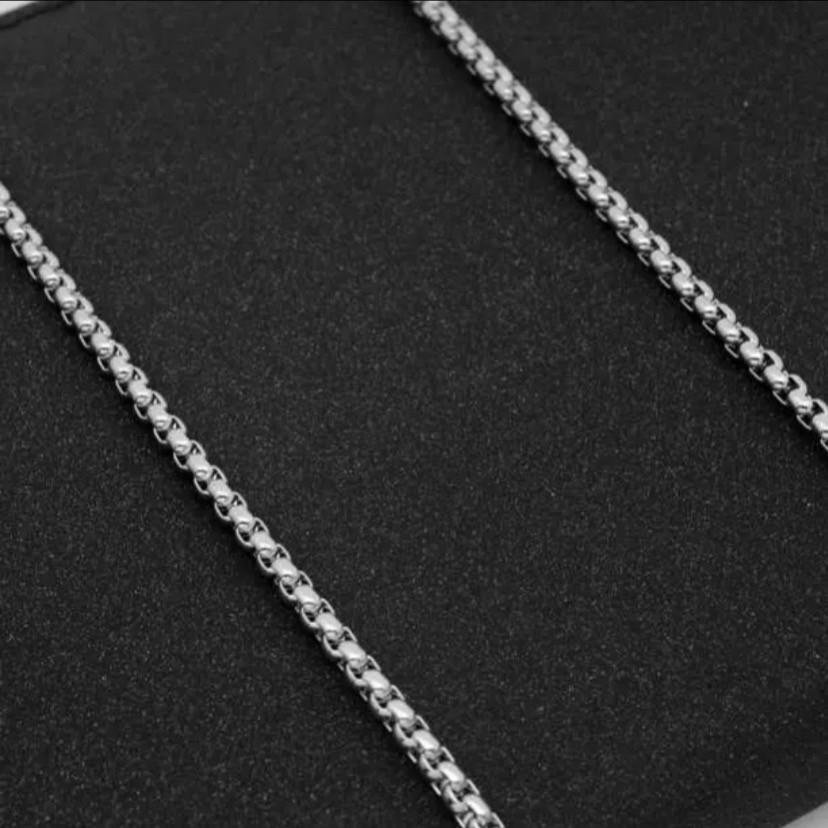 Yahoo!オークション - ボックスチェーンネックレス 2mm /60cm コムドッ...