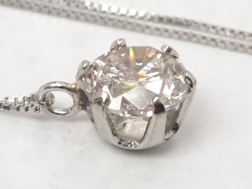 Yahoo!オークション - 【6542D】Pt900/Pt850 天然ダイヤモンド 0.70ct/...